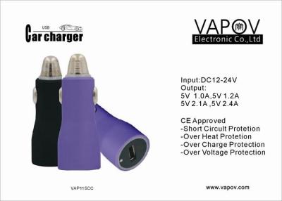 China CE FCC Single USB Car Charger 2.4 A For Apple, Android mobile phone, tablet,GPS, game player for sale