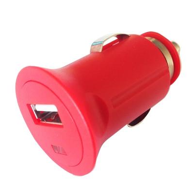 China Portable Red Mini USB Car Chargers Micro For iPhone 5C With Single USB for sale