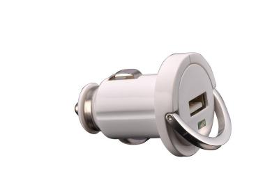 China White Matte portable 1200 Ma CA40 1.2A  Micro Usb Car Chargers For Iphone, Mobile Phones for sale