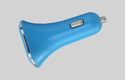 China Dual USB Car Charger WIth Colorful Color Design , 12v Battery Charger For  Iphone for sale