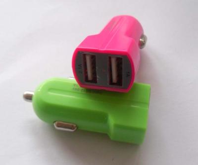 China mini 3.1A double usb car charger for iphone ipad mobile smartphone for sale