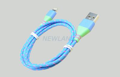 China 8 pin Connector Apple iPhone USB Charger Cable , iPad Air Charger Cable for sale