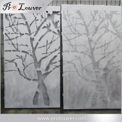 China Tree image perforated aluminum panel,Custom manufactured perforatedl panel for sale
