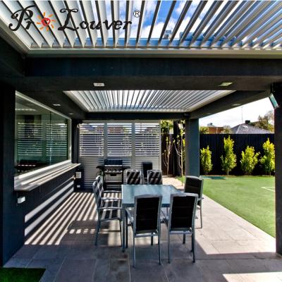 China Modern house decoration aluminum pergola opening louver,Sun shading outdoor  louver for sale