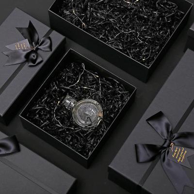 China Wholesale Rigid Cardboard Packaging Handmade Paper Gift Box With With Ribbon for sale