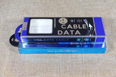 China USB Charging Data Cable Packaging Box Custom C1S Art Paper With Blister for sale