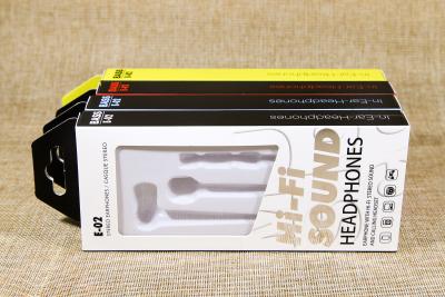China Transparent Window Earphone Packaging Box Environmental friendly for sale