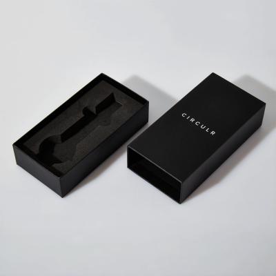 China Logotipo de lujo personalizado Impreso de cartón negro Caja de papel regalo Mujeres / Hombres Caja de reloj con bandeja de esponja en venta