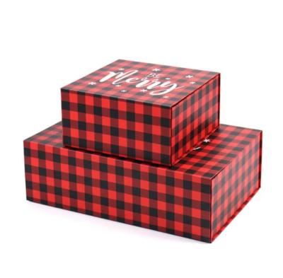 China OEM Luxury Design Christmas Gift Packaging Box Folding Magnetic Cardboard Gift Box for sale