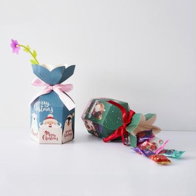 Китай Оптовая складная сладость Торт Рождественский подарок Бумажная коробка с лентой продается