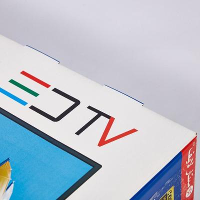 중국 사용자 지정 로고 접는 밸브 종이 상자 전자 포장 상자 대형 스마트 TV 포장용 배송 상자 판매용