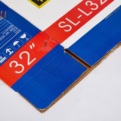 중국 사용자 지정 로고 접는 밸브 종이 상자 전자 포장 상자 대형 스마트 TV 포장용 배송 상자 판매용