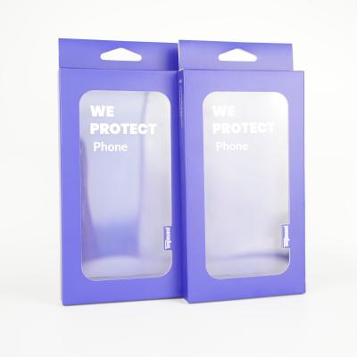China Gepersonaliseerde kleuren telefoonhoes Verpakkingspapierdozen met vensterpapierbak Voor Smartphone for sale
