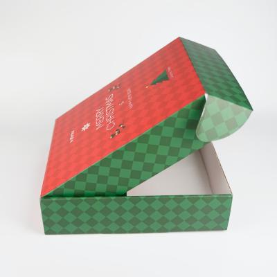 Китай Оптовая настройка логотипа Рождество Шоколадные конфеты Подарочные упаковки Коробки почтовых рассылки Волнообразная бумажная коробка Для рождественского подарка продается