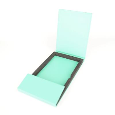 China Customized EVA middle open magnetic box Mobile Phone Tempered Glass Screen Protector Packaging Box for sale