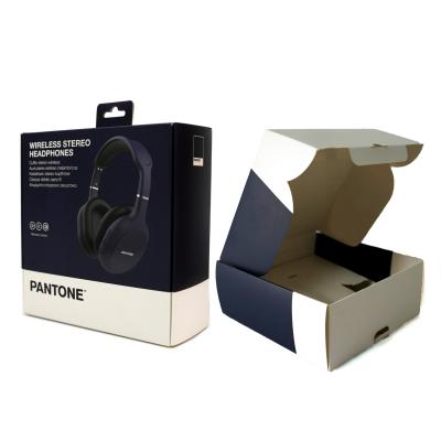 China 2025 Bluetooth Headset Wireless Earphone Packaging Box with Paper Hook Made of Corrugated Paper for sale