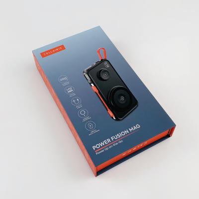 China Personalised Custom Logo Electronic Packaging Magnetic Closure Packaging Box For Power Bank for sale