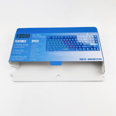 China Custom Branded Box Uv Sliver Hot Stamping Foil Computer Mouse And Keyboard Packaging Box for sale