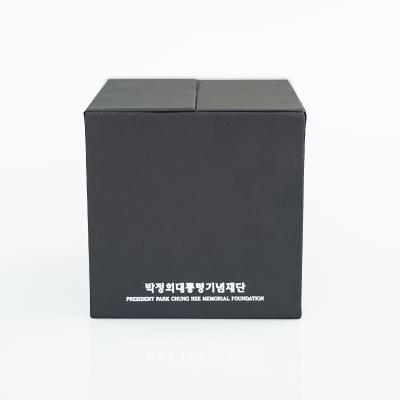 China Custom Anti-Fingerprint Black double two side open watch box soft touch magnetic gift box for sale