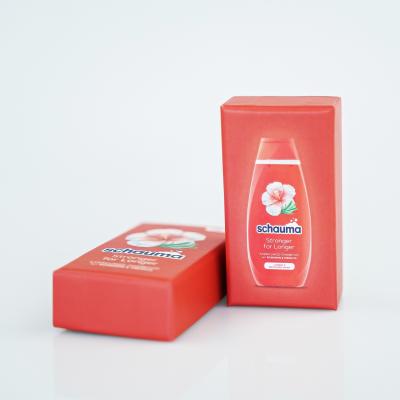 China Gekleurde verpakkingsdozen van papier met reliëf voor cosmetica en haarconditioner shampoo Te koop
