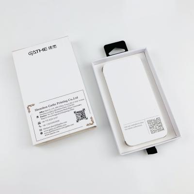 Cina Scatola di imballaggio in cartone con cassetto scorrevole con logo personalizzato per custodia per cellulare con finestre trasparenti e chiusura magnetica in vendita