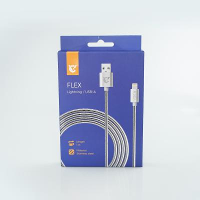 China Custom Folding Storage Box Mobile Phone Usb Data Cable Packaging Box For Car Charging Cable for sale