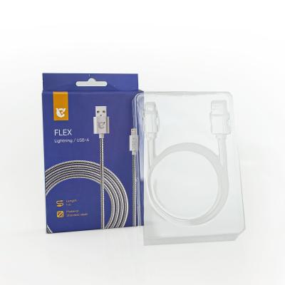 China Custom Folding Storage Box Mobile Phone Usb Data Cable Packaging Box For Car Charging Cable for sale