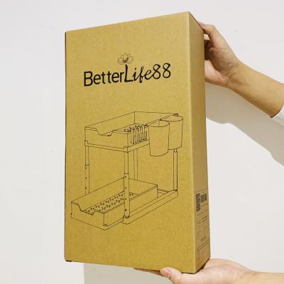 China Op maat gemaakte opvouwbare kraftpapierdoos Pakket Gekrompen mailer Verscheping Postkarton Verpakkingsdozen voor planken Te koop