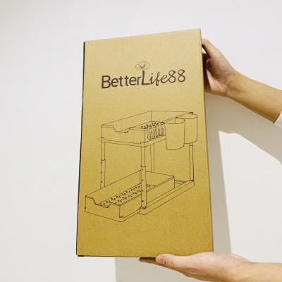 China Custom Foldable Kraft Paper Box Package Corrugated Mailer Shipping Mailing Carton Packaging Boxes For Shelves for sale