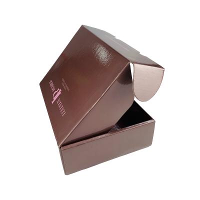 China Logotipo personalizado Caja de papel ondulado brillante Caja de embalaje Caja de regalo plegable Cajas de regalo en venta