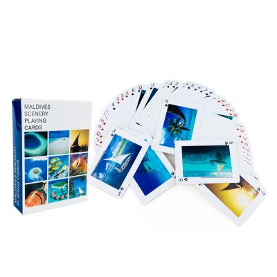 China Custom Logo Standard Size Multiplayer Game Card Printed Paper Poker Playing Cards Set With Foldable Paper Boxes for sale