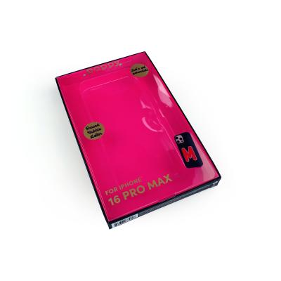 China Luxury Cell Phone Case Box with Clear PVC Window Customized Mobile Phone Case Packaging Box for iPhone 17 for sale