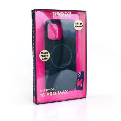 China Luxury Cell Phone Case Box with Clear PVC Window Customized Mobile Phone Case Packaging Box for iPhone 17 for sale