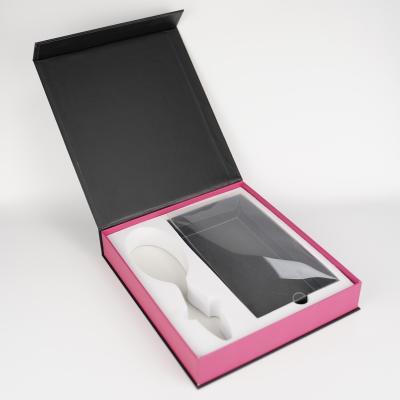 China Wholesale Recyclable Rigid Gift Packaging Box for Women's Hair Extension Wig Set Magnetic Flip Box Packaging for Girls Gift Set for sale