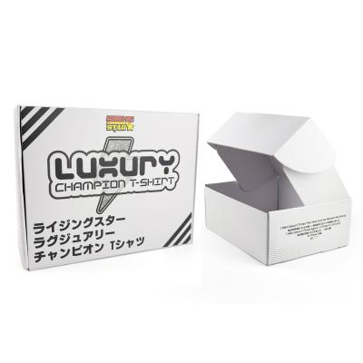 China Custom logo Large White Corrugated box Folding Packaging Boxes for Clothes Brand Shipping Boxes mailer Box for sale