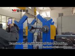 2.5 Tons Pipe Welding Roller Chain Turner For Long Strip Workpiece 4 Columns