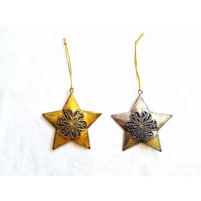 China Wholesale Star Shape Metal Christmas Decorations Hanging Ornaments for sale