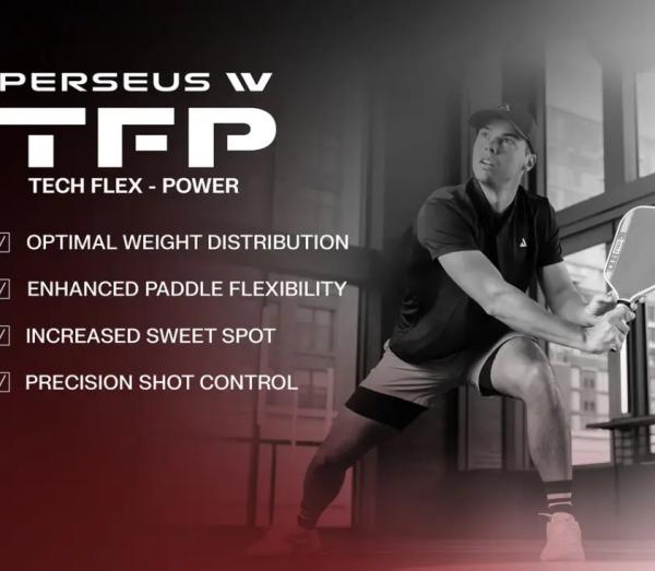 Quality PERSEUS PRO IV 16MM/14MM TechFlex Power (TFP) Technology PICKLEBALL PADDLE for sale