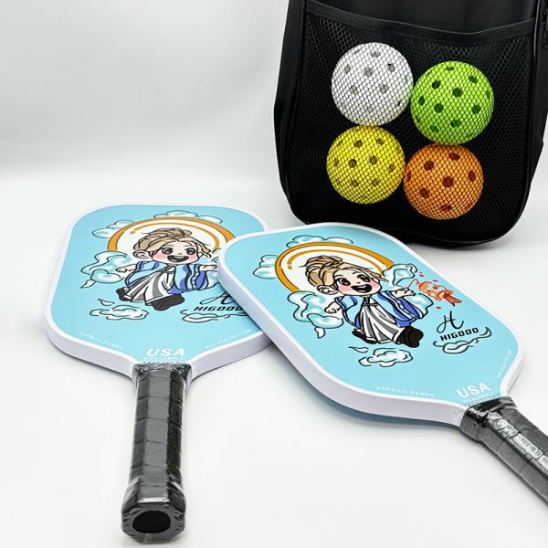 Quality Custom LOGO Fiberglass Pickleball Paddle with Carbon Fiber Surface Pickleball for sale