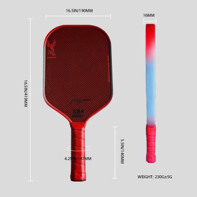 China HIGOOO ZHUQUE 16mm TechFlex Power TFP Technology Core Pickleball Paddle Red Kevlar Power Pickleball Paddle Free Paddle Cover for sale