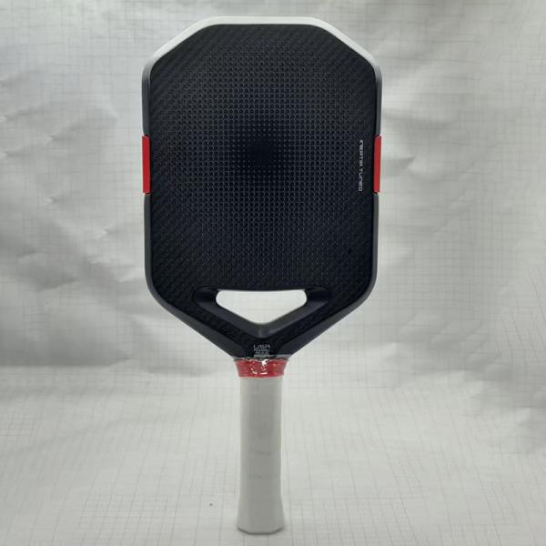Quality Aerodynamic Edgeless Elongated 3K Carbon Fiber Grid Pattern Pickleball Paddle 16mm EPP Full Foam Core MOI Weight Tesla for sale