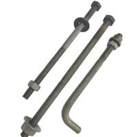 China J429 Grade 2 Hardness Partial Thread Anchor J Threaded Stud Bolt With Flat Washer for sale