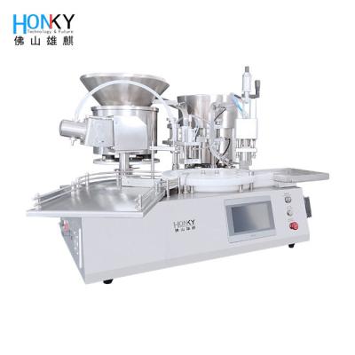 China Máquina automática de enchimento de frasco de vidro de 10 ml com função de carregamento automático de tampa para indústria farmacêutica à venda