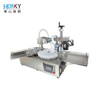 China 30ml Round Bottle Desktop Filling Machine with High Precision Ceramic Pump and Servo Capping Function for sale