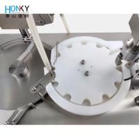 China 30ml Round Bottle Desktop Filling Machine with High Precision Ceramic Pump and Servo Capping Function for sale