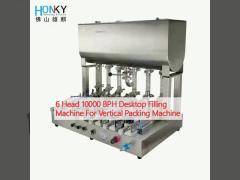 6 hoofd 10000 BPH Desktop het Vullen Machine voor Verticale Verpakkingsmachine