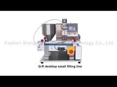 Desktop Conveyor Type cream paste bottle Filling Machine With Q-R pistom pump For Small Batch Bottle Filling