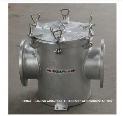 中国 補助海水ポンプ入口モデルAS200 CB/T497のためのまっすぐな直通の炭素鋼の電流を通された海水フィルター 販売のため