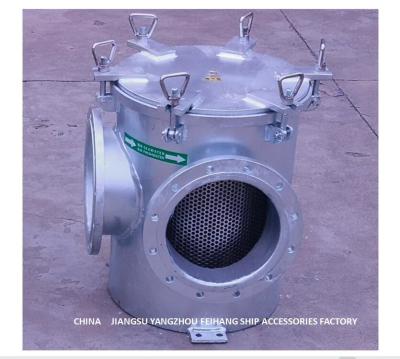 中国 補助海水ポンプ入口の炭素鋼のための直角のタイプ海水フィルターBRS250 CBM1061-81は電流を通した 販売のため