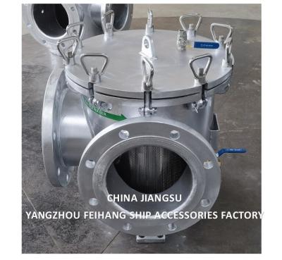 China Zeewaterfilter voor zeewaterkoelingssysteem Model BRS200 Cb/T497 Szie-8"-Dn200 Carbon Steel Body Roestvrijstalen Filter Te koop